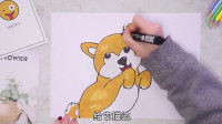 小狗很可爱,画起来也很简单,看看老师怎么画