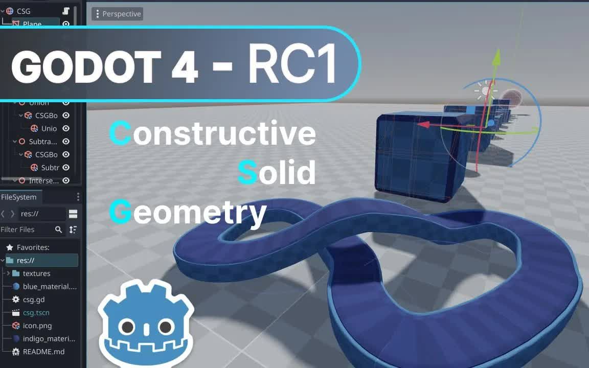 Godot 4 中文教程:认识 Godot 4 的 CSG 节点及其工作原理