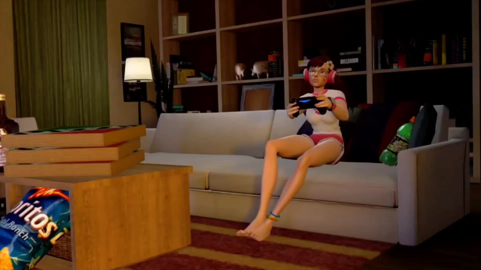 【巨大娘MMD】DVA GAMING GTS GROWTH #油管 #giantess #巨大...