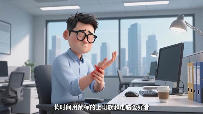 鼠标手僵硬酸痛?腕部经络养生按摩,灵活手腕不僵硬!