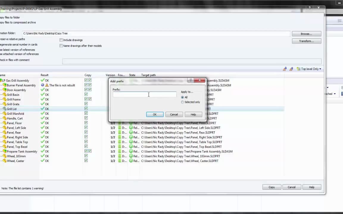 SOLIDWORKS PDM教程 - 复制树