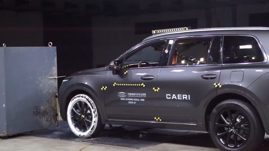 打脸黑子!理想one碰撞测试结果