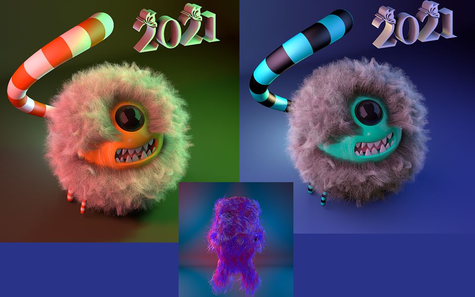 【C4D】毛发——毛怪怪们