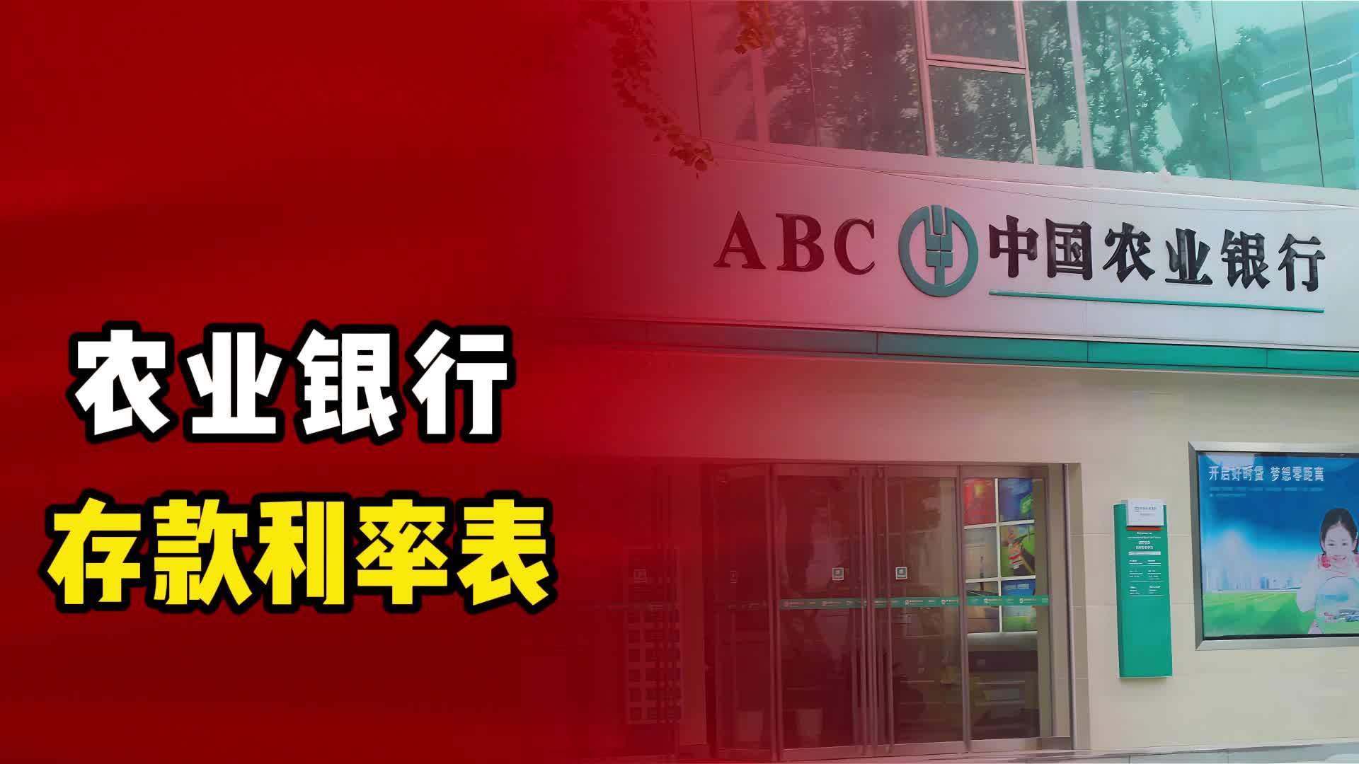 2025年3月18日,农业银行最新存款利率表,存款利息新调整