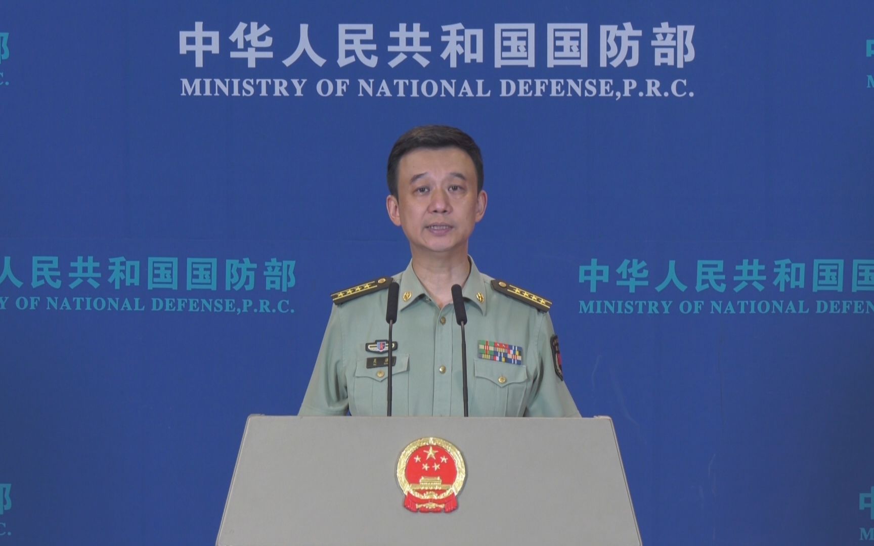 吴谦:解放军绝不姑息“台独”分裂行径和外部势力干涉