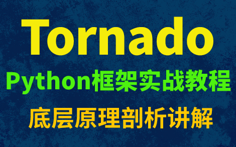 【Python】Tornado框架实战教程,底层原理刨析讲解!Tornado入门到精通