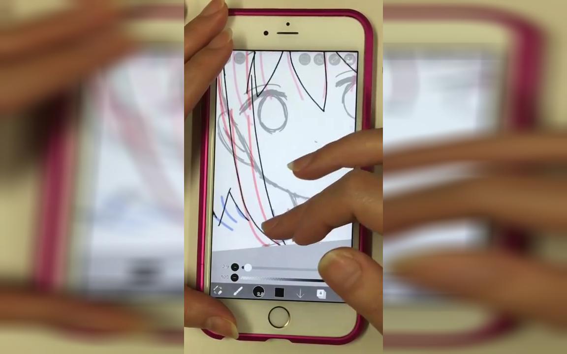 看画师 Misa是怎么在手机绘画软件上指绘动漫小人儿哒?