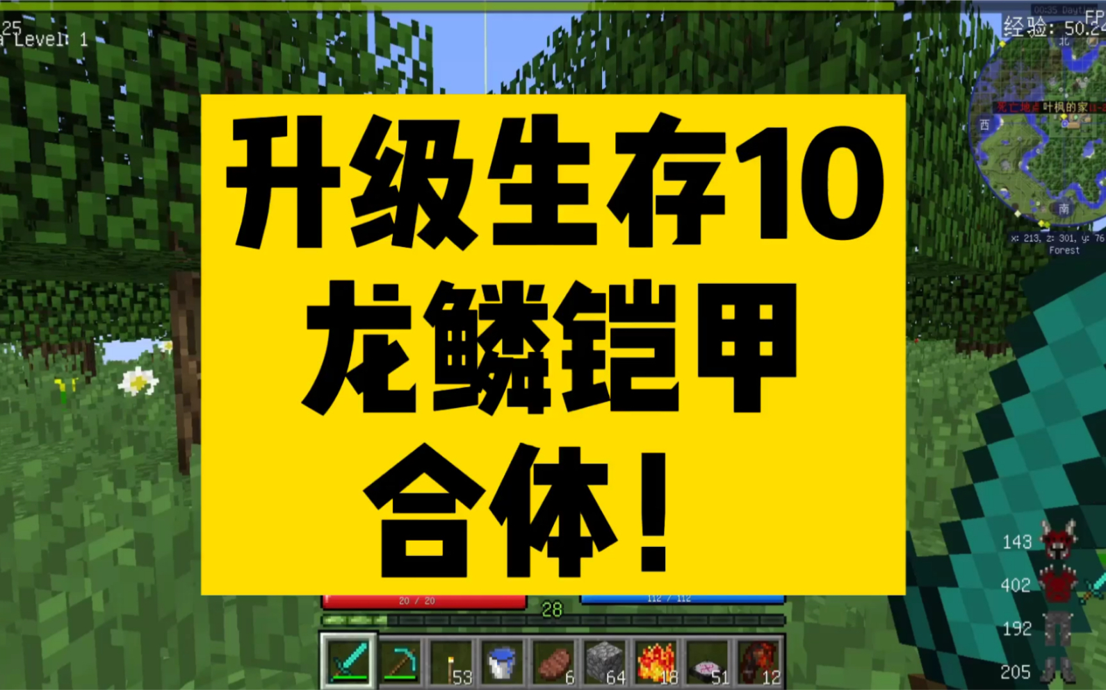 叶枫我的世界升级生存10 火龙铠甲