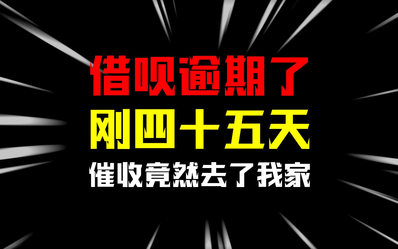 支付宝逾期45天就上门了,难以理解