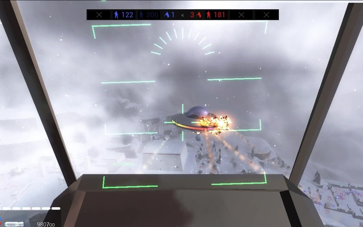 【战地模拟器】开挂+锁血大战UFO,最后用电磁炮击败