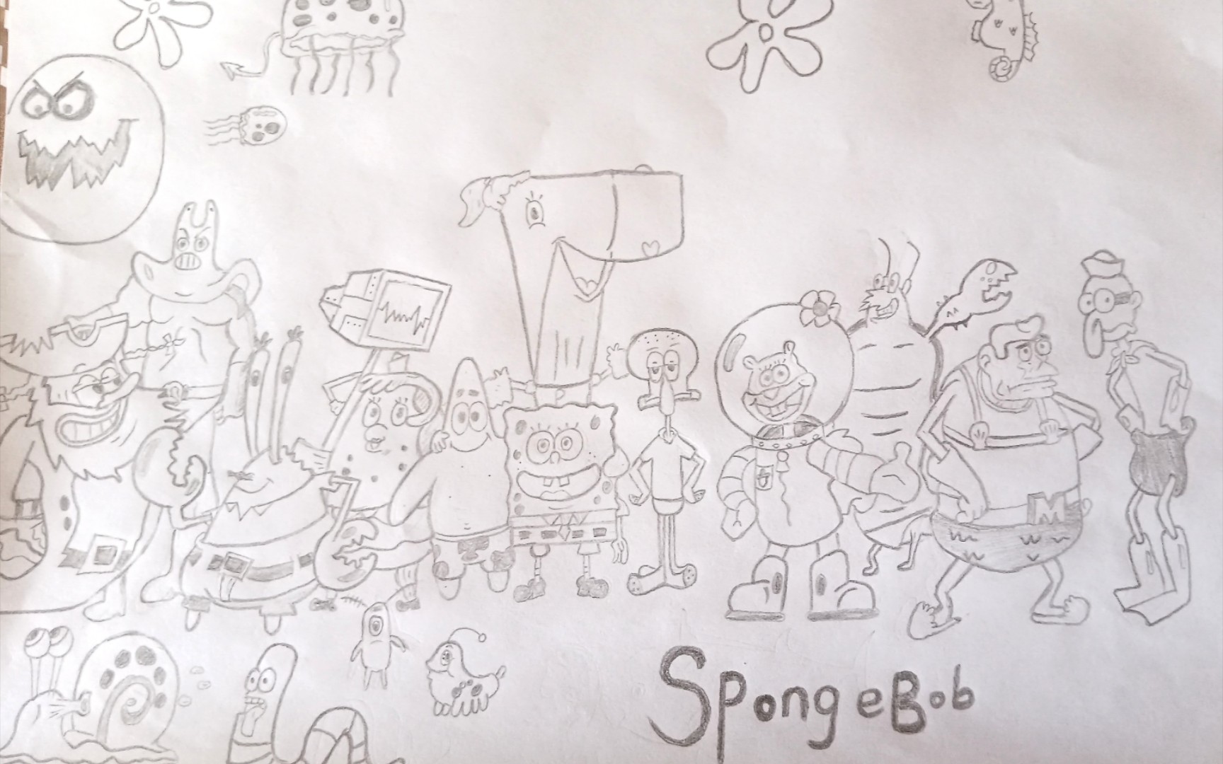 海绵宝宝铅笔✏️手绘