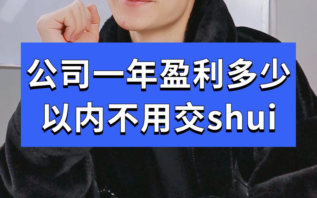 公司一年盈利多少以内不用交税?