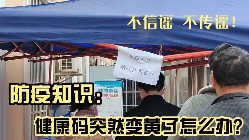 「防疫知识」正能量小伙亲身经历告诉你 健康码突然变黄了怎么办?