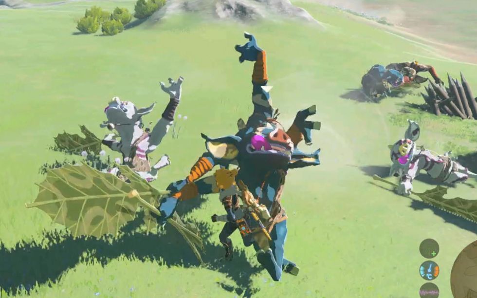 塞尔达传说荒野之息:当波克布林拿起了克洛洛的团扇