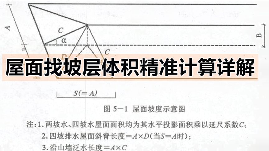 屋面找坡层体积计算讲解