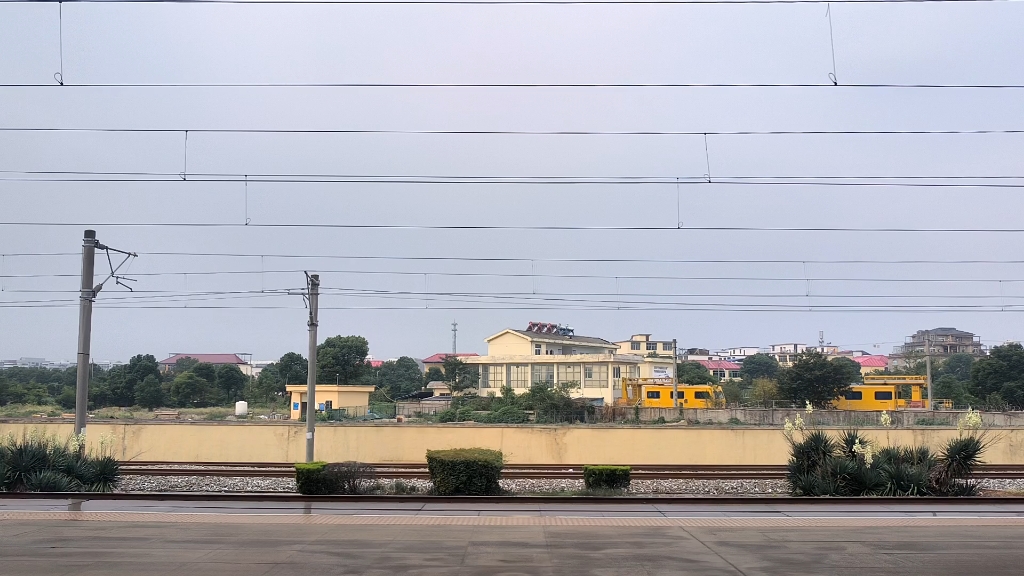 [共青城站- 2站台]-D2236/D2237 南昌-成都东 列车发车(车内视角) (...
