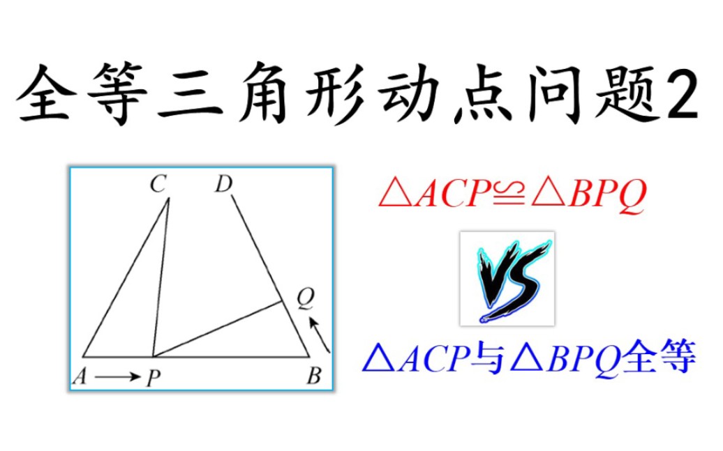 全等三角形动点问题2:两种不同的全等表示,解题结果天差万别