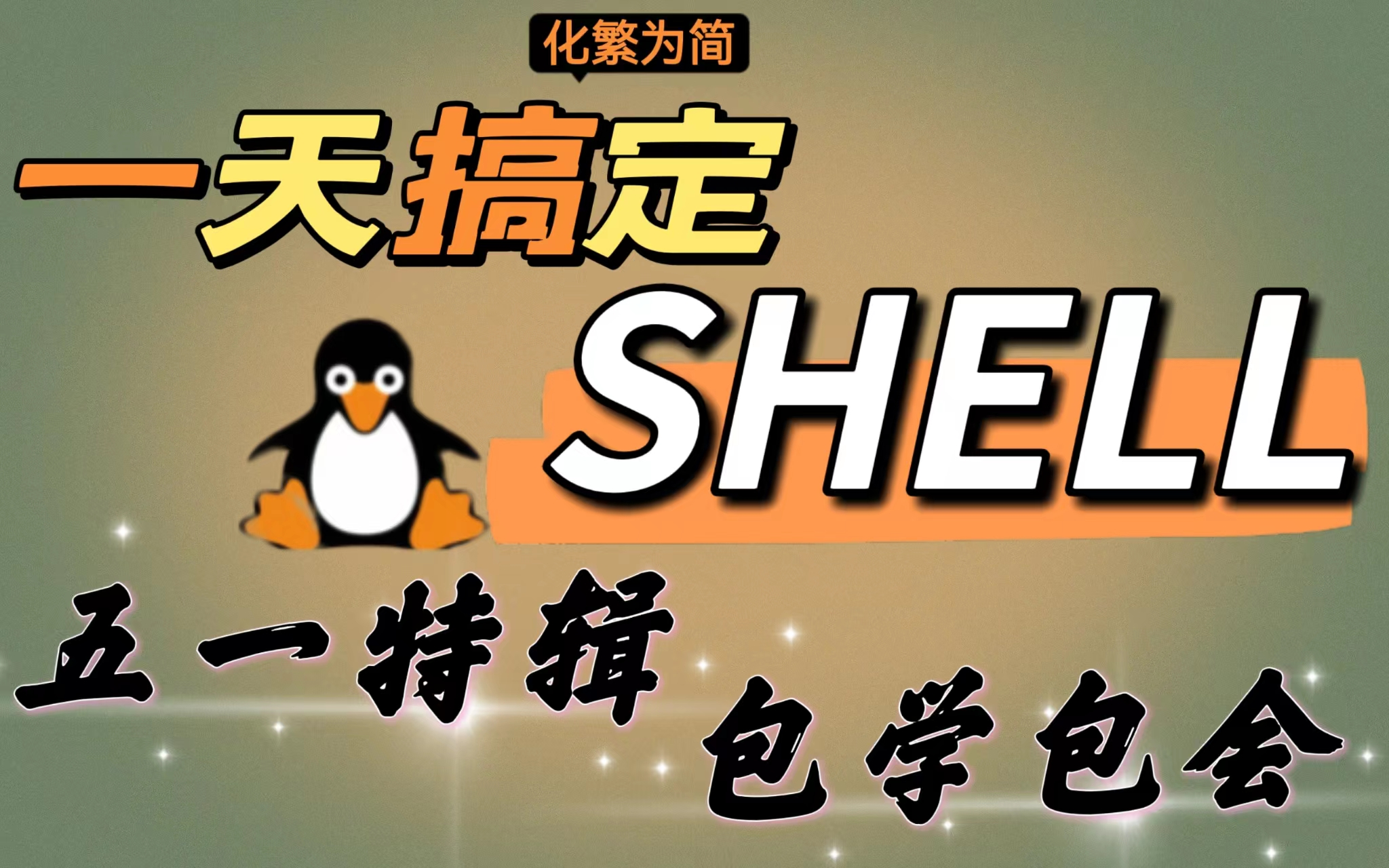 高工五一特辑【化繁为简—1天搞定shell】基础入门到实战全包含,学会...