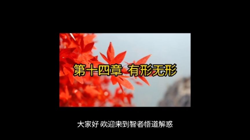 《道德经》第十四章 有形无形