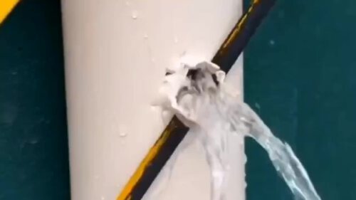 pvc排水管破了安装一个水龙头,没想到这么好用,看过的人都说好