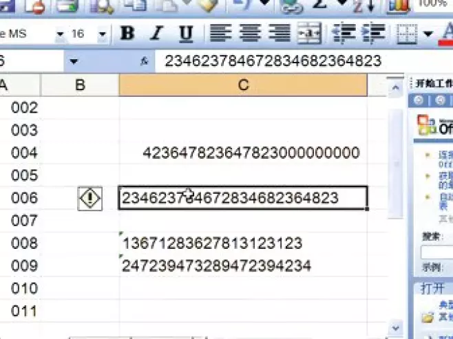 设置单元格的格式(Excel)