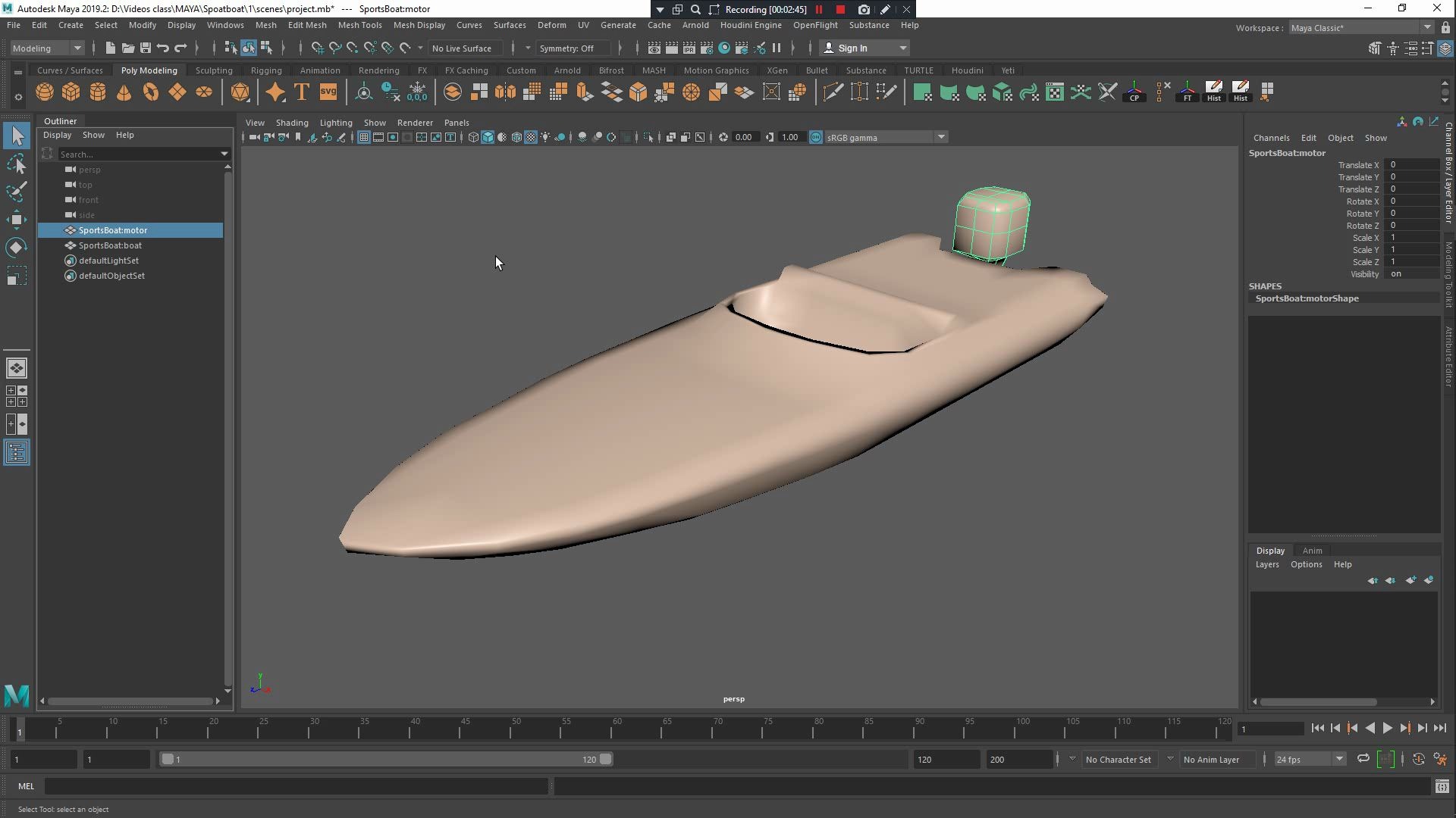 2.MAYA上建模以及传送到HOUDINI(海洋船舶特效)