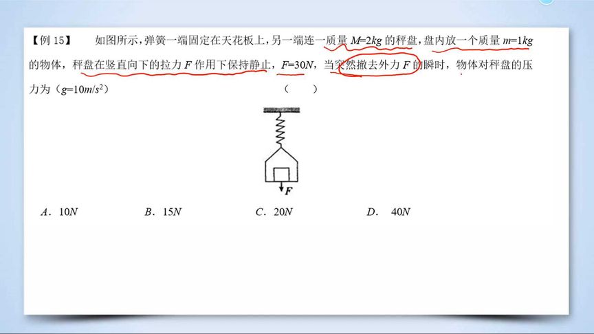 高一物理:牛顿第二定律应用--瞬时性连接
