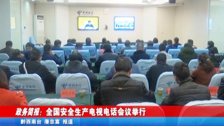 政务简报:全国安全生产电视电话会议举行