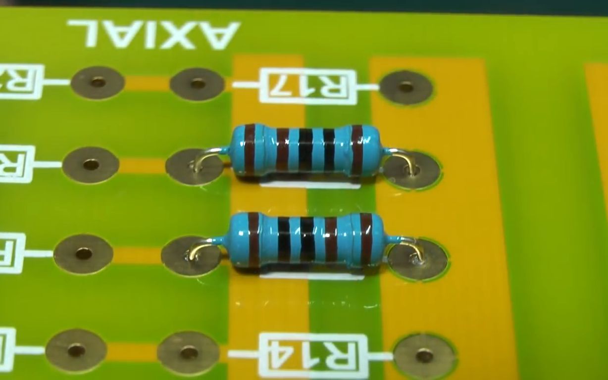 日本电工,电路板和引线型(轴向)电阻的锡焊接,标准方法