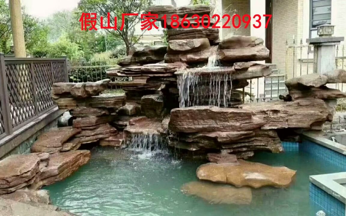 宁夏吴忠假山 大型园林假山单车喷泉,涌泉喷泉设备