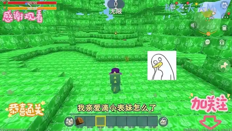 我的世界:当所有方块变成绿色,物资全靠运气,能打败虚空幻影?