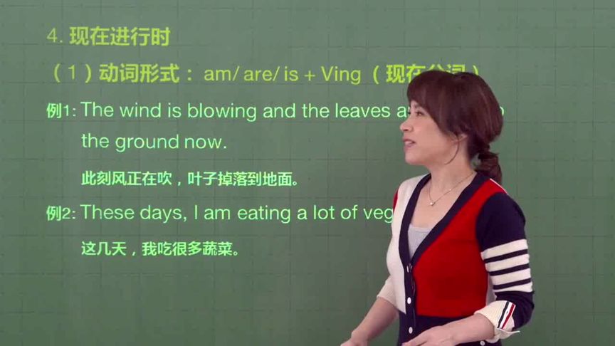 现在进行时 #初中英语语法 #学英语 #英语