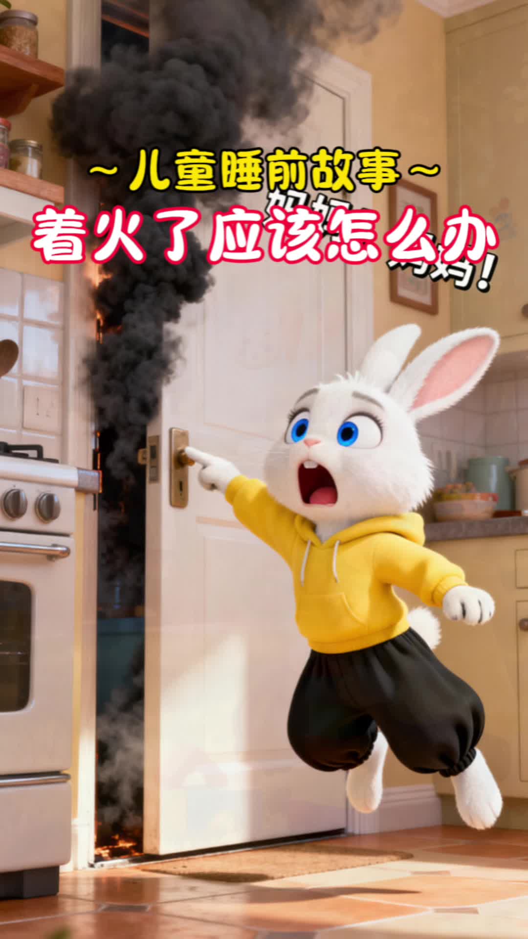 儿童睡前故事《着火了应该怎么办》培养孩子安全意识和应急能力《...