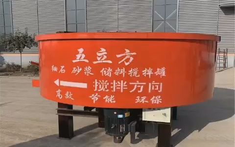 现场五立方混凝土砂浆搅拌罐 济南成品砂浆储料池5立方