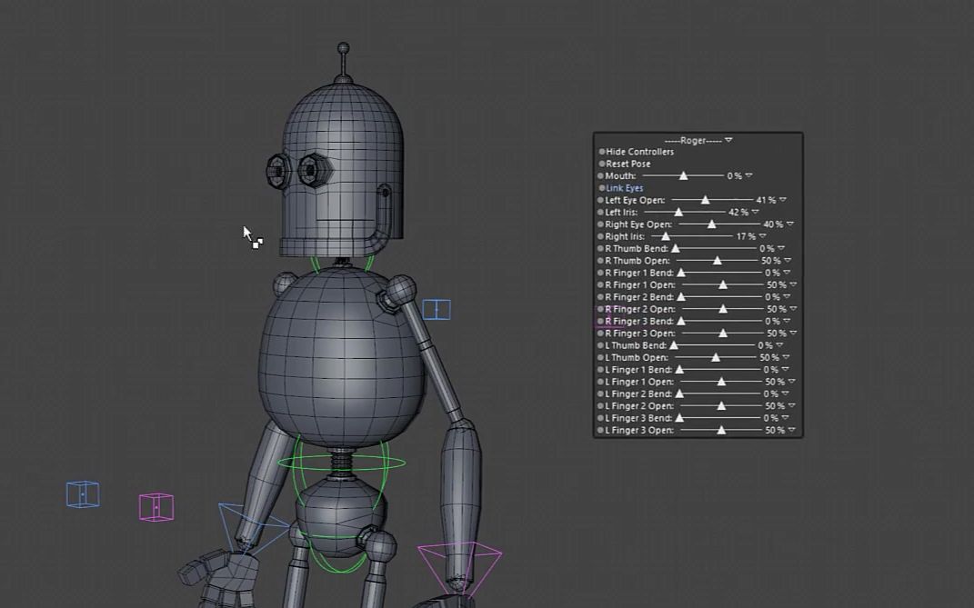 【C4D教程】机器人骨骼绑定动画全面教程【中英字幕】