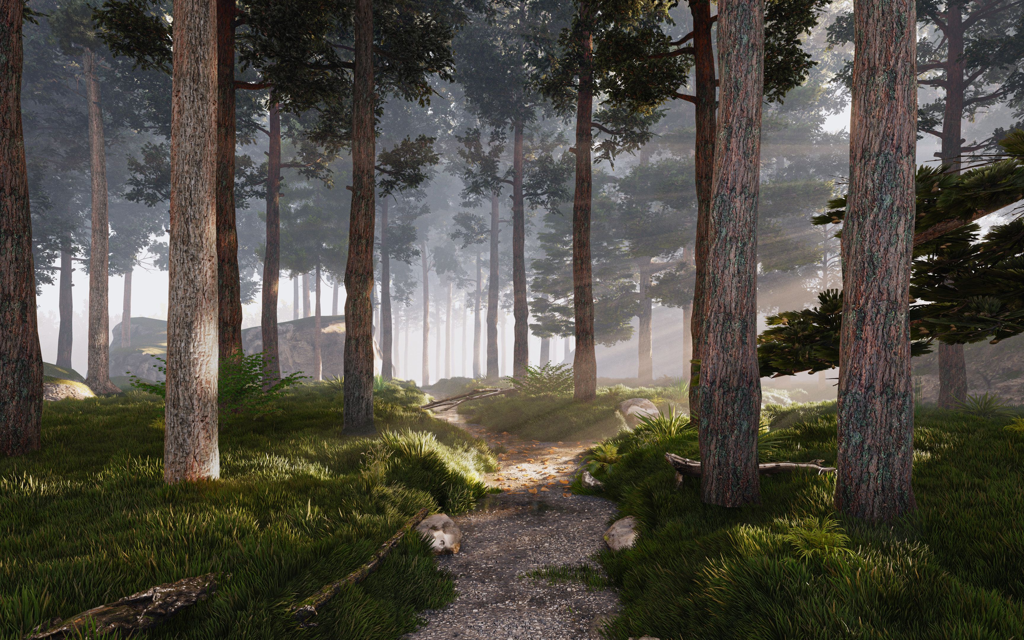 Lumion11渲染视频—清晨林间小道