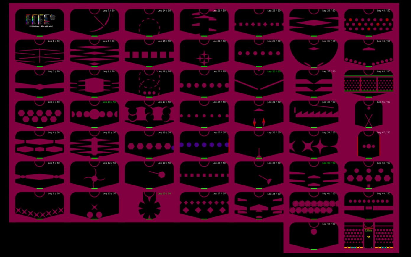 [推薦觀看 Algodoo] 加大版!淘汰比賽 - 50次淘汰 - 球球的淘汰之戰 (...