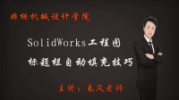 SolidWorks工程图标题栏自动填充技巧