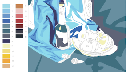 这是iPad,可以用来画数字油画的