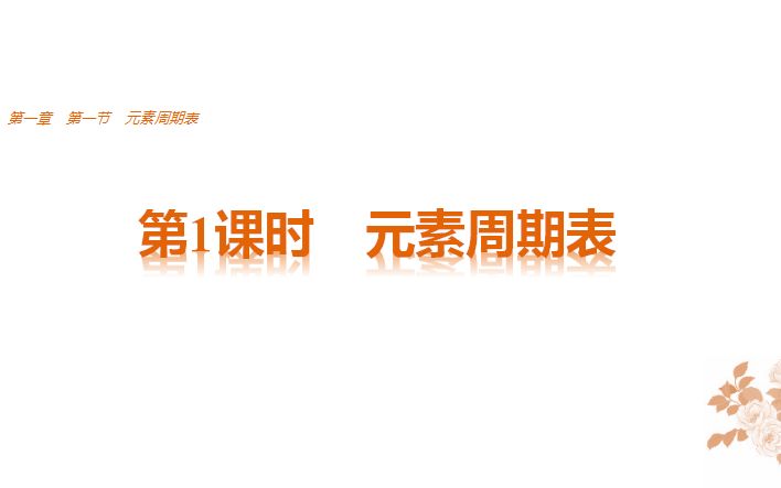 【化学微课】元素周期表