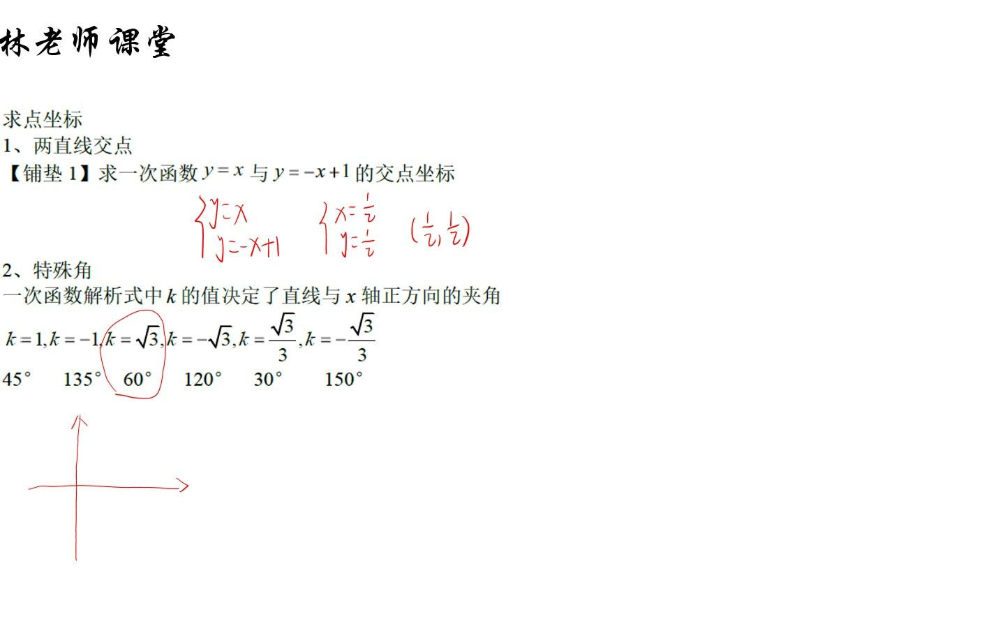 初二上一次函数4种求点坐标常用方法