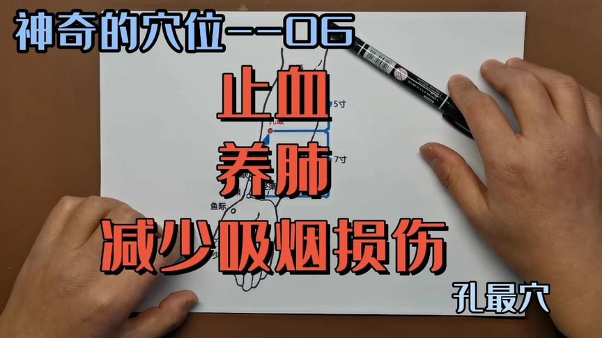 神奇的穴位--孔最穴止血、养肺,可减少吸烟对肺的损伤。