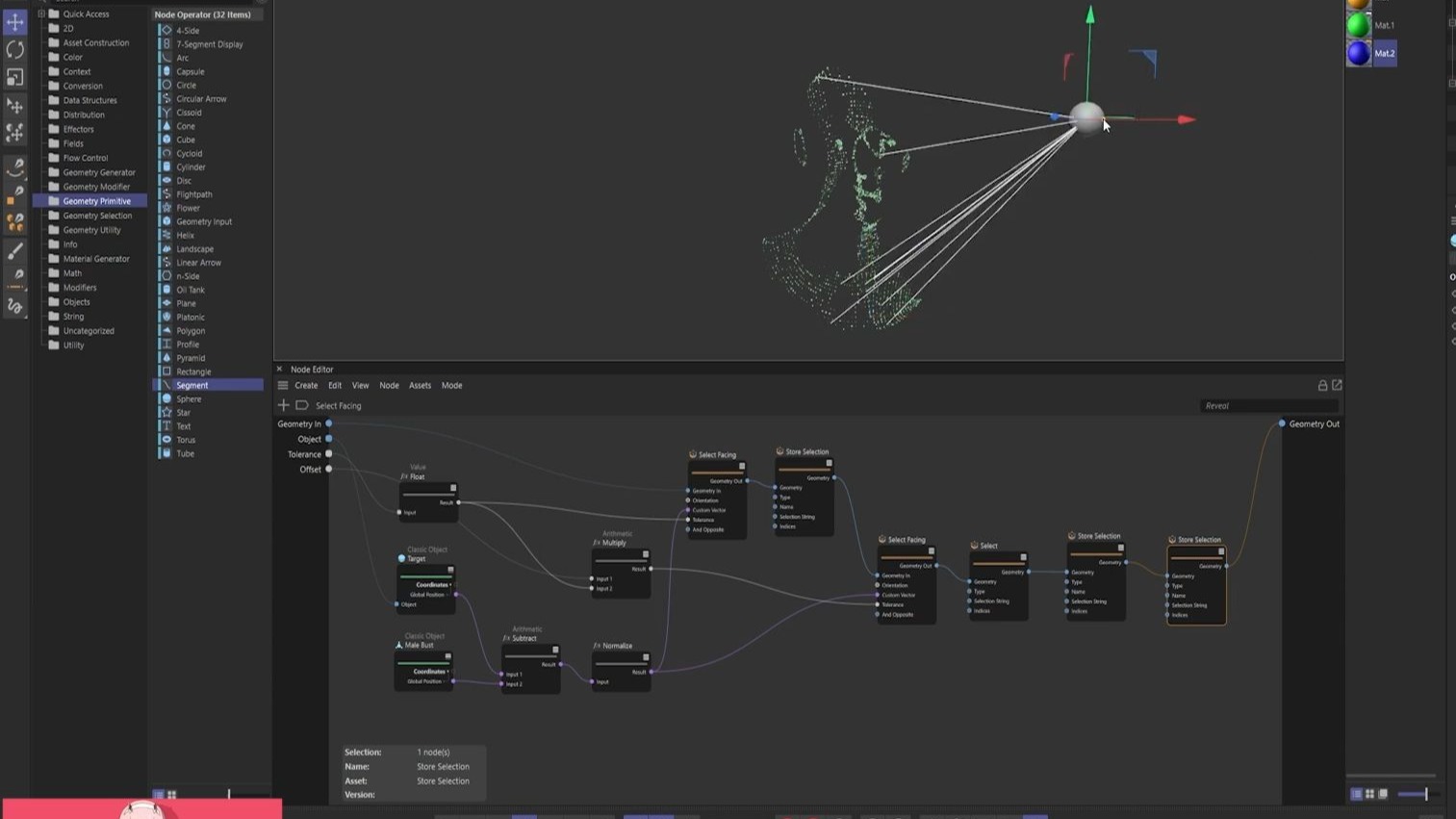 C4D 自带节点制作模型扫描生长动画