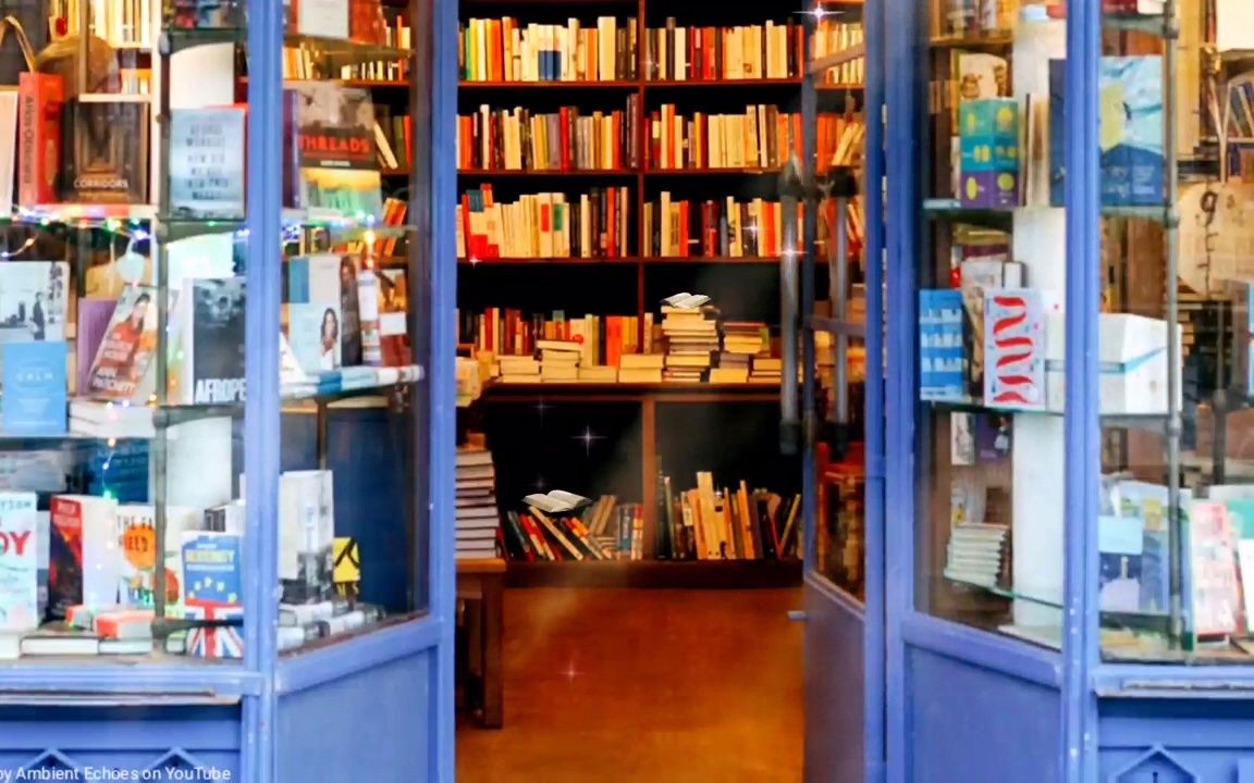 ...书店 慢节奏生活 悠闲惬意 浏览书籍 纸张翻动 室内环境氛围音 背景音