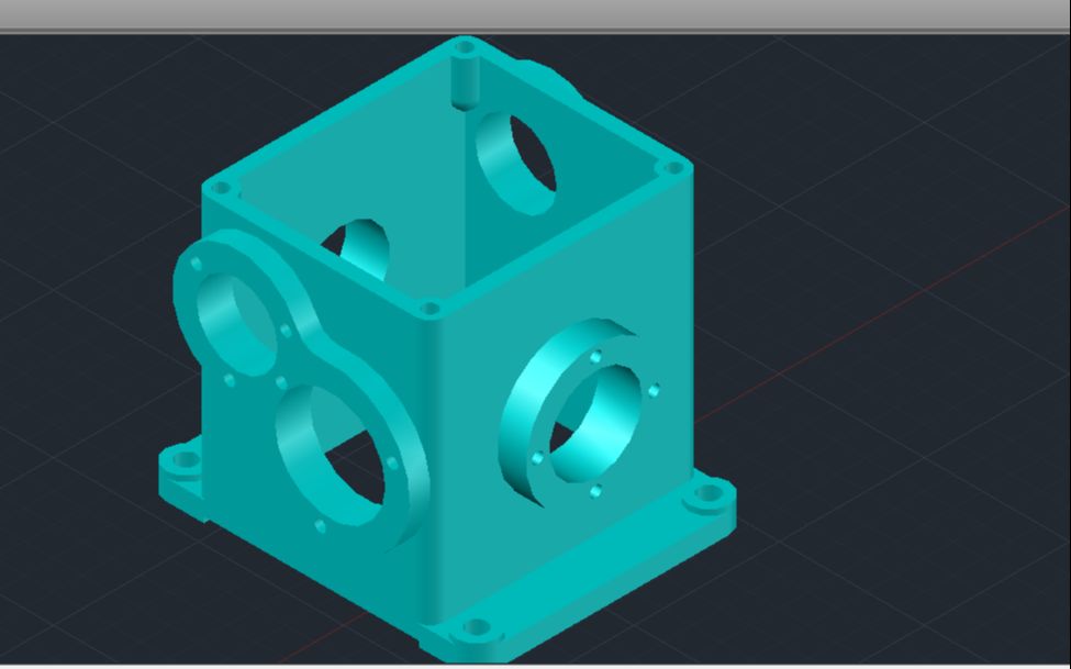 CAD机械设计,CAD三维制图,CAD3D绘图第一段(共5段)