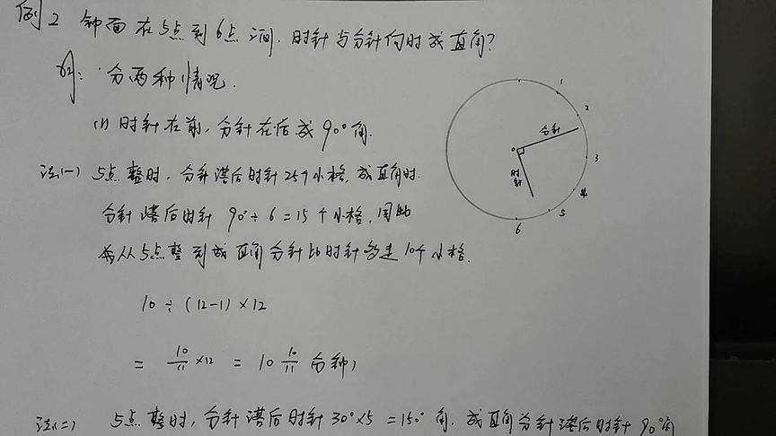 小学数学高手必会,钟表问题