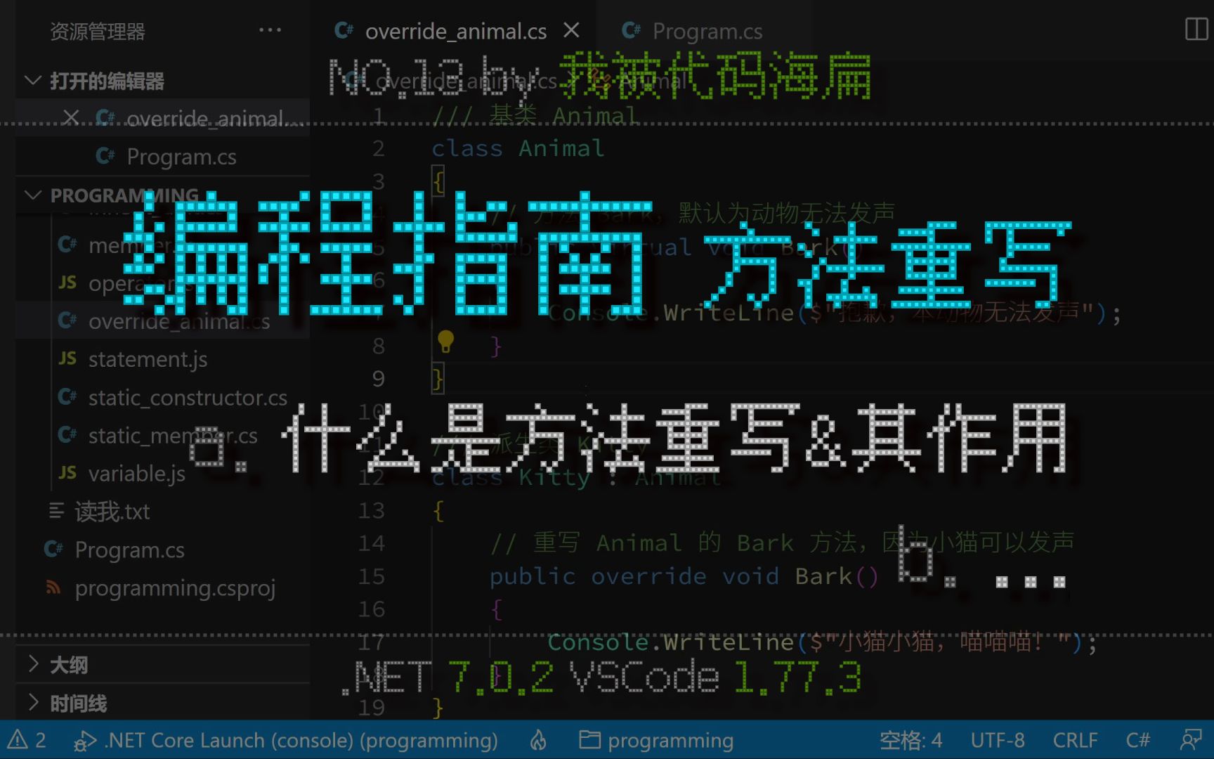 「编程指南」什么是方法重写?方法重写有什么用