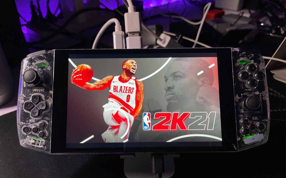 Aya neo掌机nba2k21测试锁定25w分辨率为1280x800【4K 60FPS录制...
