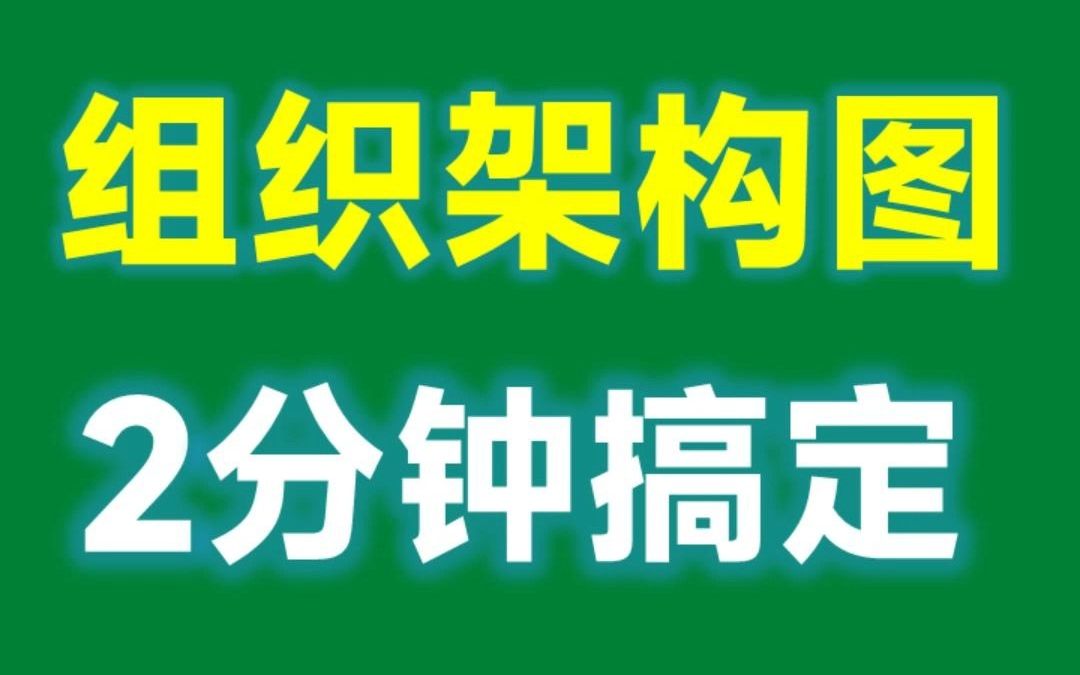 制作组织架构图,2分钟就够了!不要再傻傻的一个一个画了