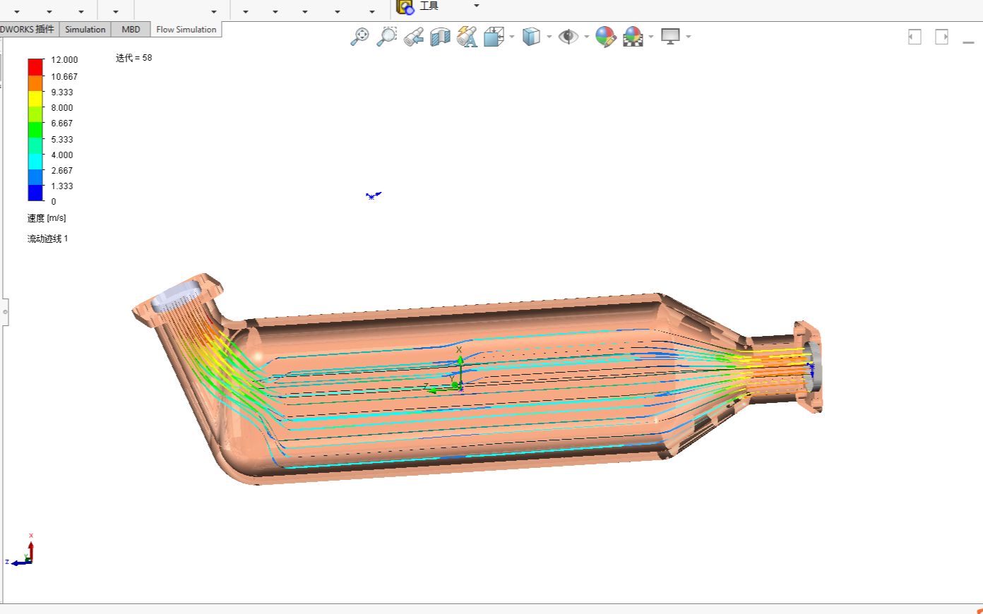 Solidworks 2022 CFD 案例3:多孔介质